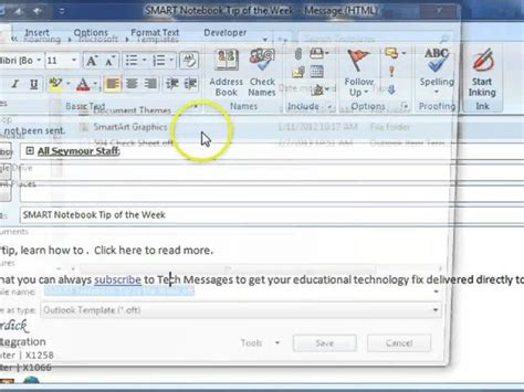 How To Use Email Templates In Outlook 2010 Creating An E Mail Message Template In Outlook