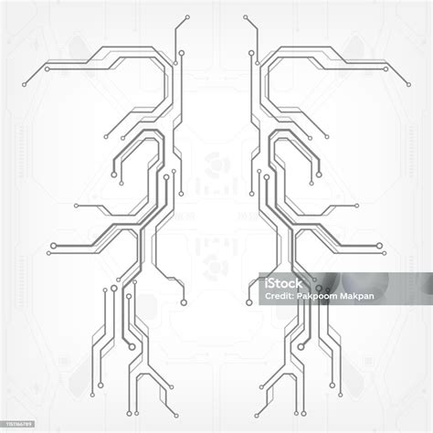 회로 보드 회색조 톤 미래 지향적 인 디지털 기술 통신 시스템 배경 템플릿 벡터 디자인 0명에 대한 스톡 벡터 아트 및 기타 이미지 0명 Cpu 계기판 차량 부분