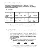 Experiment Unknown Compound Identification Pdf Experiment Unknown Compound