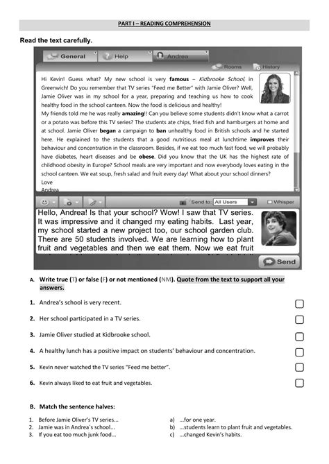 Writing An Email Reading Comprehension