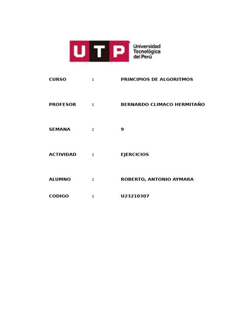 actividad algoritmos pdf