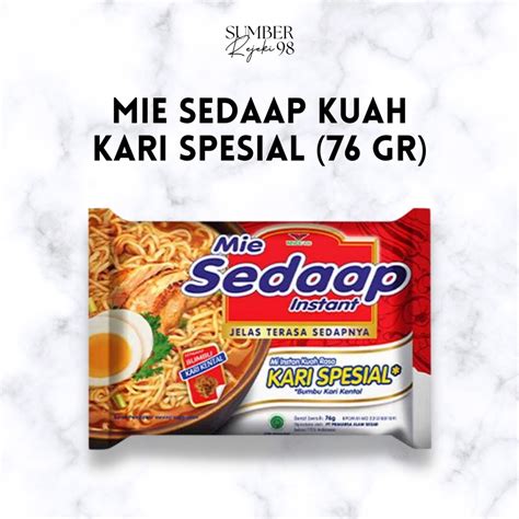Jual Mie Sedap Kuah Kari Spesial 76 Gram Mie Sedaap Instant Shopee