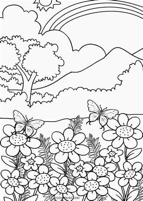 Beautiful Nature Coloring Pages At Free Printable