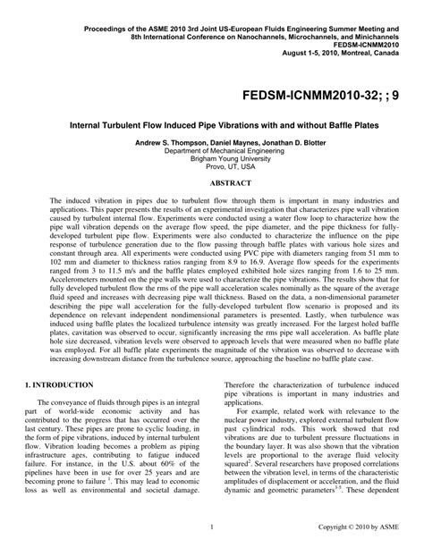 Flow Induced Vibration In Pipes Pdf Ninjalasopa