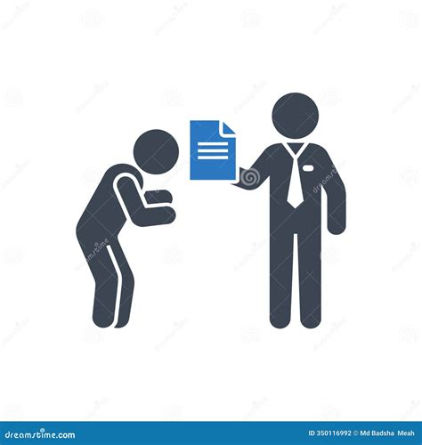 Document Handover Icon Vector Illustration 350116992