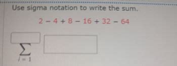 Answered Use sigma notation to write the sum Σ bartleby