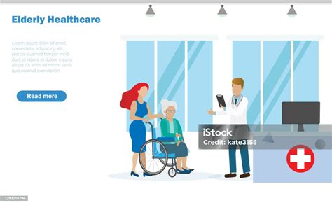 휠체어에 장애인 환자 여성의 의사 진단 노인 개념에 대한 재활 및 물리 치료 건강관리와 의술에 대한 스톡 벡터 아트 및 기타 이미지 건강관리와 의술 걷기 계획