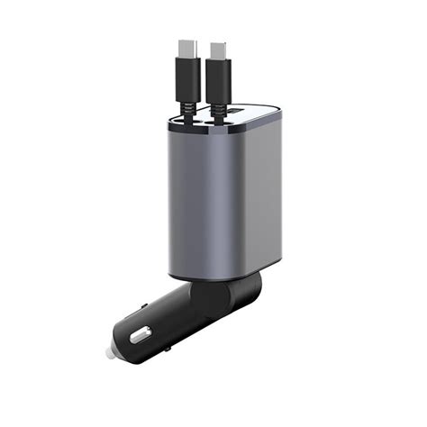 4 в 1 выдвижное автомобильное зарядное устройство Usb Type C кабель для Iphone шнур быстрой