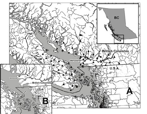 Location Of A Lichen Sampling And B Precipitation Chemistry Download Scientific Diagram