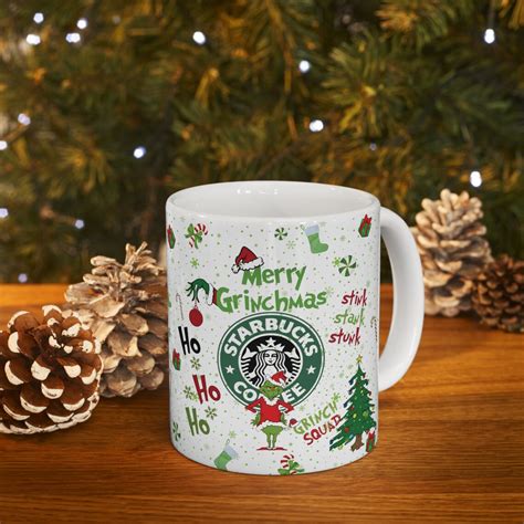 Grinch Coffee Mug Grinch Inspired Grinch Squad Mug Holiday Etsy