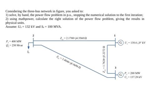Solved Considering The Three Bus Network In Figure You