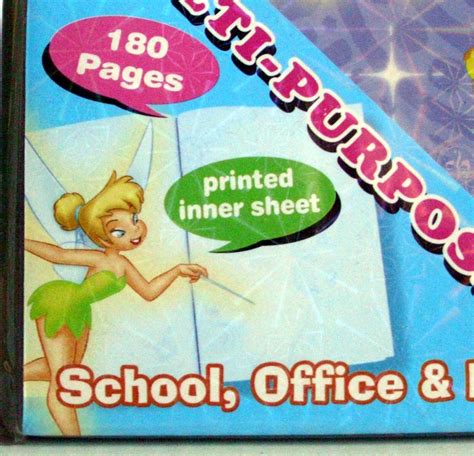 Disney Tinkerbell Notebook Journal Pretty Paper Purple Cover Sealed