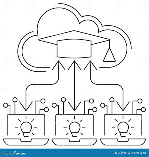 Distributed Learning Icon Stock Vector Illustration Of Learning 356946402