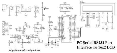 PC Serial RS Port Interface To X LCD Micro Digital