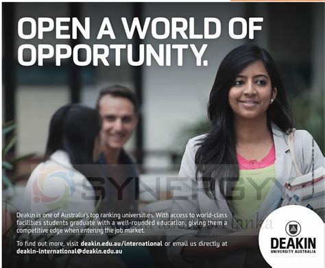 Deakin University Of Australia Open A World Of Opportunity Synergyy