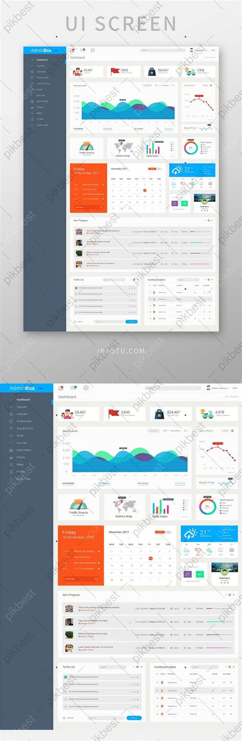 Unique Admin Dashboard UI Design Template UI PSD Free Download Pikbest