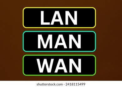Types Computer Networks Lan Man Wan Stock Illustration 2396120227 Shutterstock