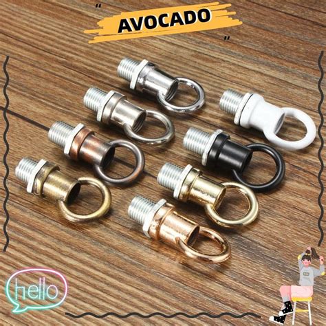 ตะขอไฟ Avocar ตะขอโคมระย้ากลมเกลียว 10 มม อะแดปเตอร์ไฟโลหะฟิตติ้งไฟย้อนยุค M10 ไฟเพดานฐานแสง