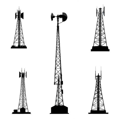 Telecom Vector Set White Background Isolated A High Qual Premium Ai Generated Vector