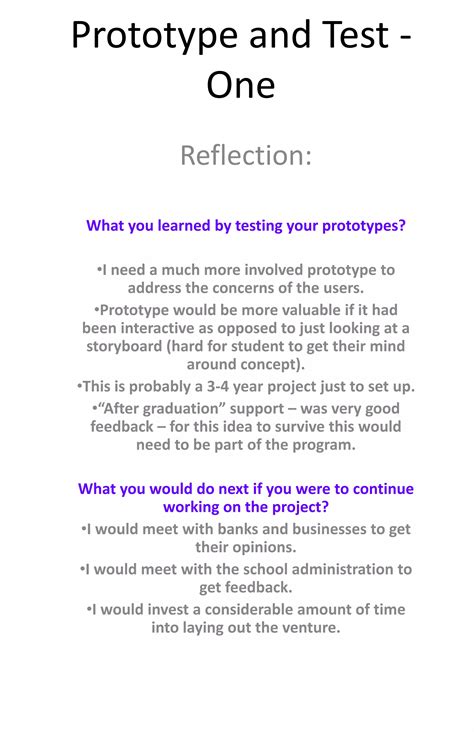 Prototype And Test Design Thinking Action Lab Ppt