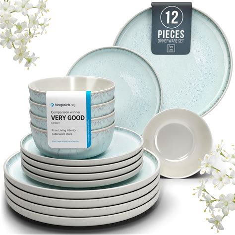12 Piece Dinnerware Sets For 4 Modern Style Stoneware
