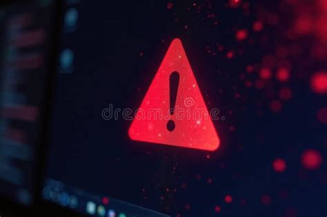 Close Up Of Computer Screen Showing Virus Alert Security System Stock Illustration