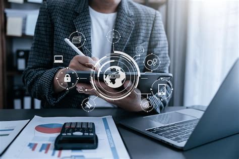 Premium Photo Person Typing Laptop Computer And Tablet With SDK Icon On Virtual Screen SDK