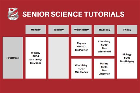 Senior Science Tutorials