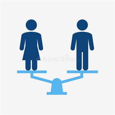 Sign Scale Equal Gender Female Male Society Icon Stock Vector Illustration Of Balance Scale