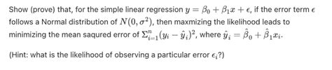 solved show prove that for the simple linear regression