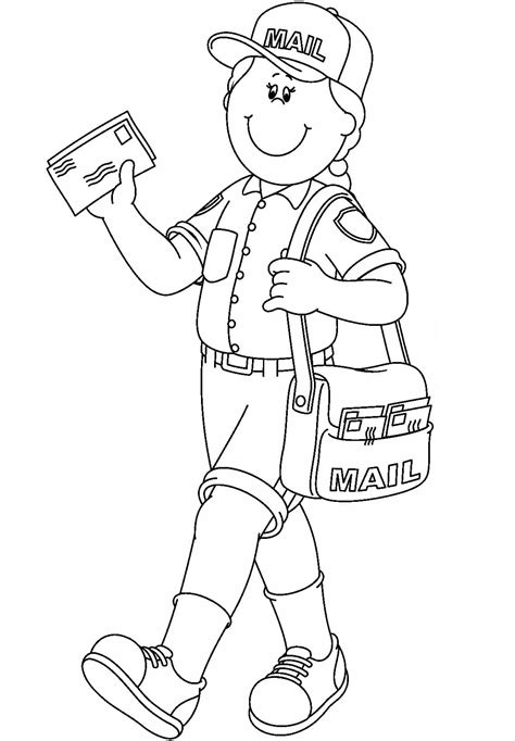 Online Colorize Postman Script Coloring Pages