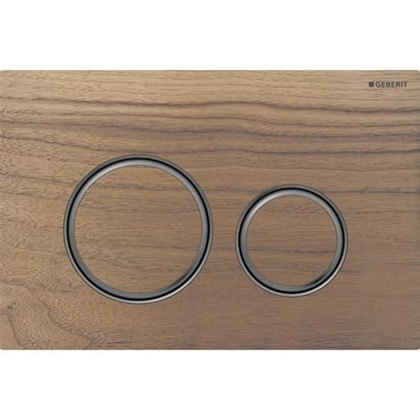 Geberit Sigma50 Round Dual Flush Plate Black Chromeblack Walnut 115