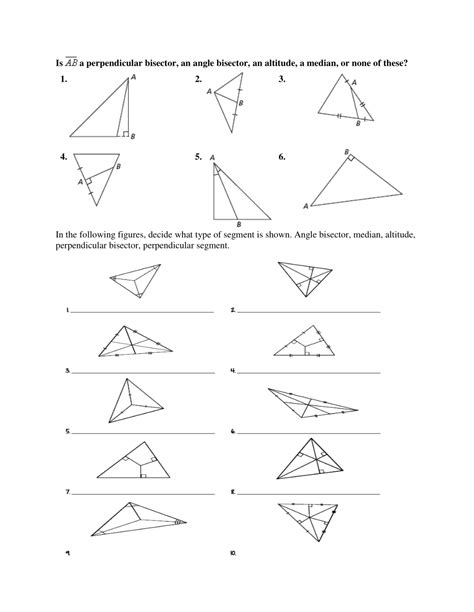 5 3 Medians And Altitudes Geo Lauren Crongeyer Library Formative Worksheets Library
