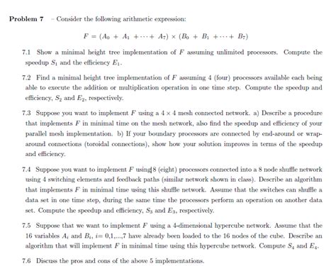 Solved Problem 7 Consider The Following Arithmetic Chegg Com
