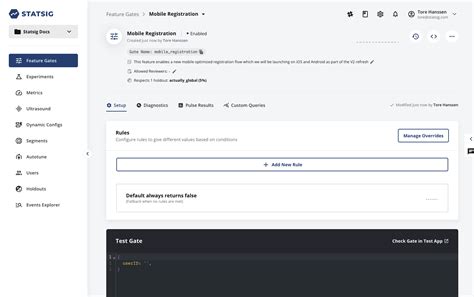 Build Your First Feature Statsig Docs