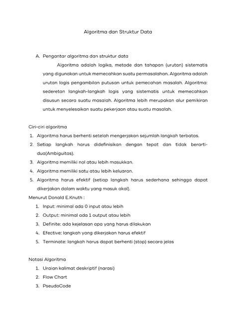 Algoritma Struktur Data Ilmu Komputer Studocu