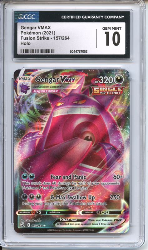 Pokemon Graded Gengar Vmax Cgc 10 Double Infinity Gaming