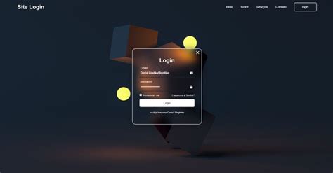 Projeto Criado Em Apenas 4 Horas Para Teste De Habilidades Site De Login E Registro Feito Com