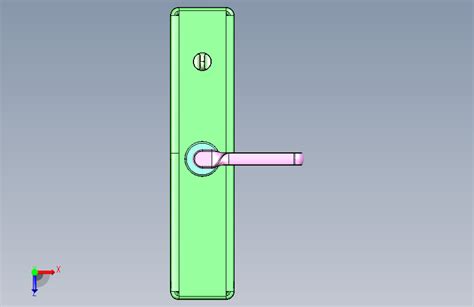 智能门锁结构设计 Proe 模型图纸下载 懒石网