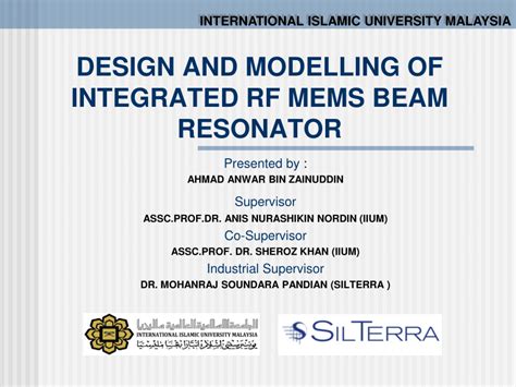 Pdf Design And Modelling Of Integrated Rf Mems Beam Resonator