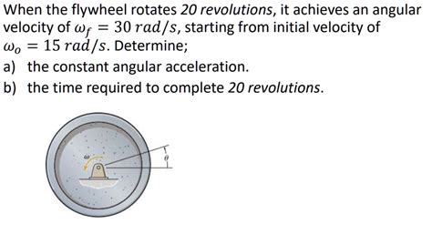 SOLVED When The Flywheel Rotates O Revolutions It Achieves An Angular Velocity Of Wf Rad