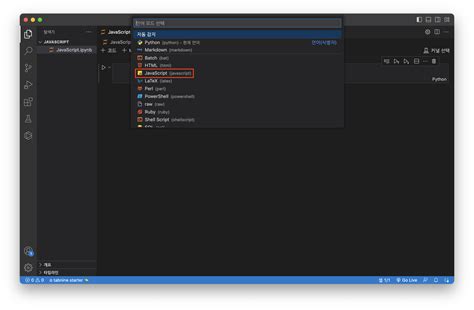 Vscode 주피터 노트북jupyter Notebook 에서 Javascript 커널 추가하기