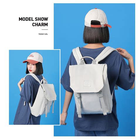 笔记本手提电脑双肩包14寸女适用苹果联想macbookair156华为拯救者pro16小清新大容量防水新款ins风通勤背包 虎窝淘