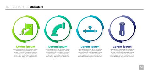 폐수 산업 금속 파이프 산업 파이프 및 기마계 및 물 필터를 설정합니다 비즈니스 인포그래픽 템플릿입니다 벡터 관로에 대한 스톡 벡터 아트 및 기타 이미지 Istock