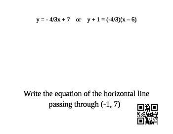 Writing Linear Equations Scavenger Hunt By Math TpT