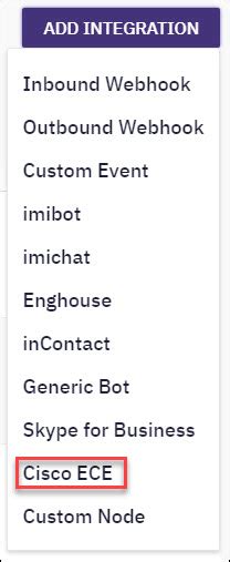 Cisco ECE Integration Deprecated