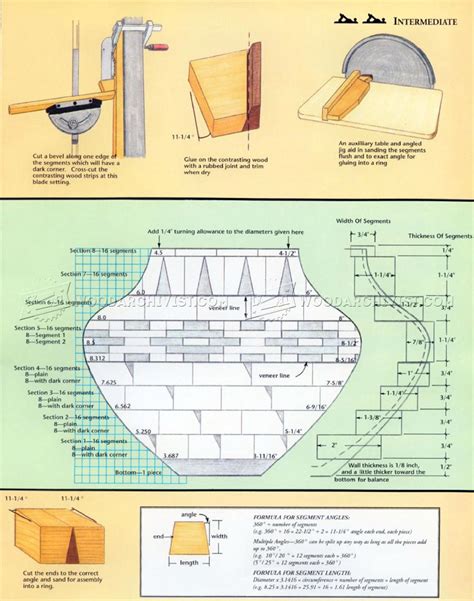Bowl Segmented Woodturning Plans • Woodarchivist