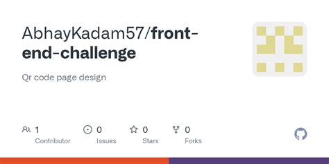 Github Abhaykadam Front End Challenge Qr Code Page Design
