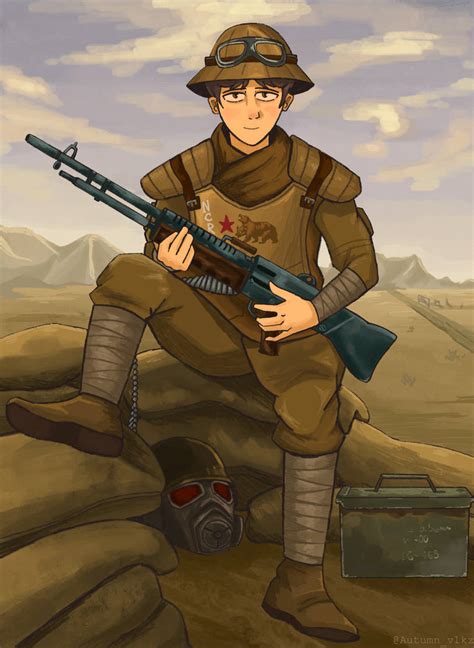 Ncr Trooper With Light Machine Gun By Autumn V1kz On Deviantart