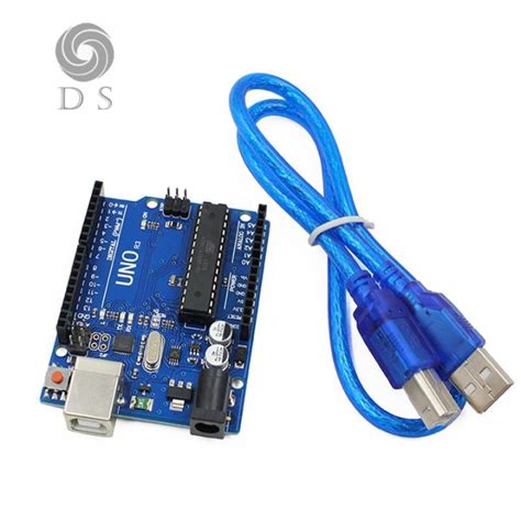 D S Arduino Uno R 3 บอร์ดพร้อมสาย Usb ของแท้ Atmega328 Th